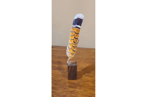 Gary Yoder Hand Carved Ruffed Grouse Feather | Festival of Trees 2021 ...